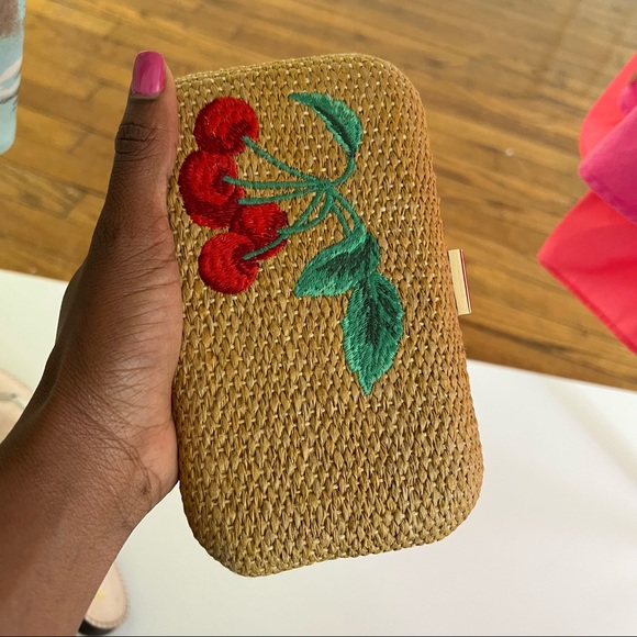 Ann Taylor | Bags | Cherry Hard Shell Clutch | Poshmark